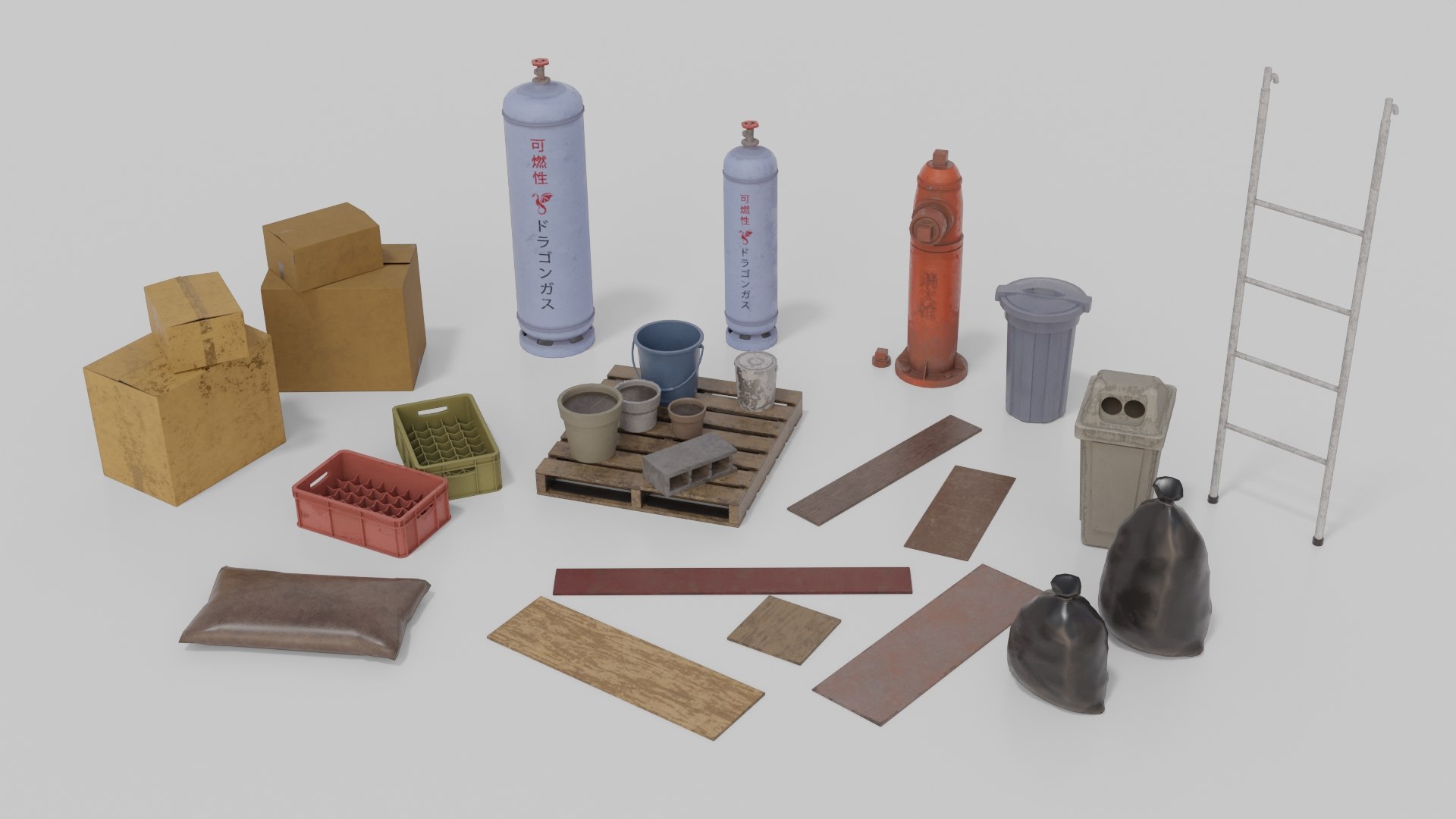 3D Japan Street Props Set 1 - TurboSquid 2366691
