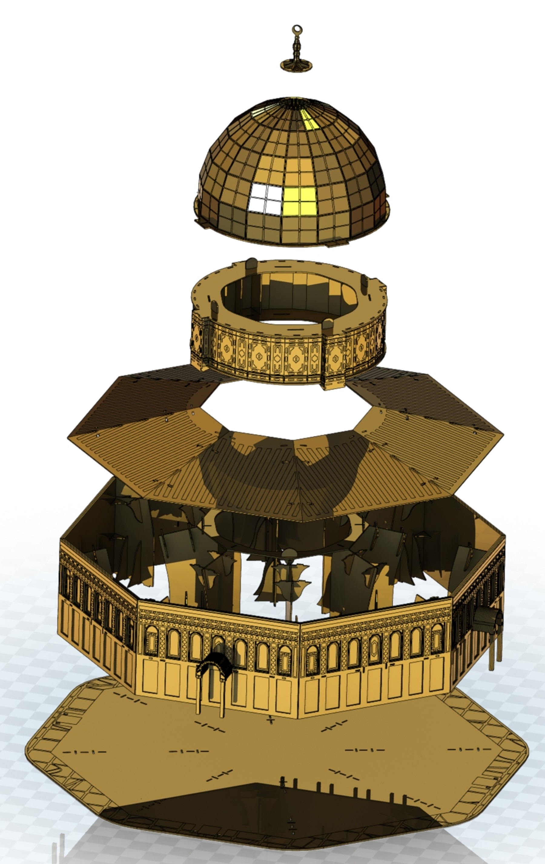 modello-3d-moschea-cupola-della-roccia-modello-taglio-laser