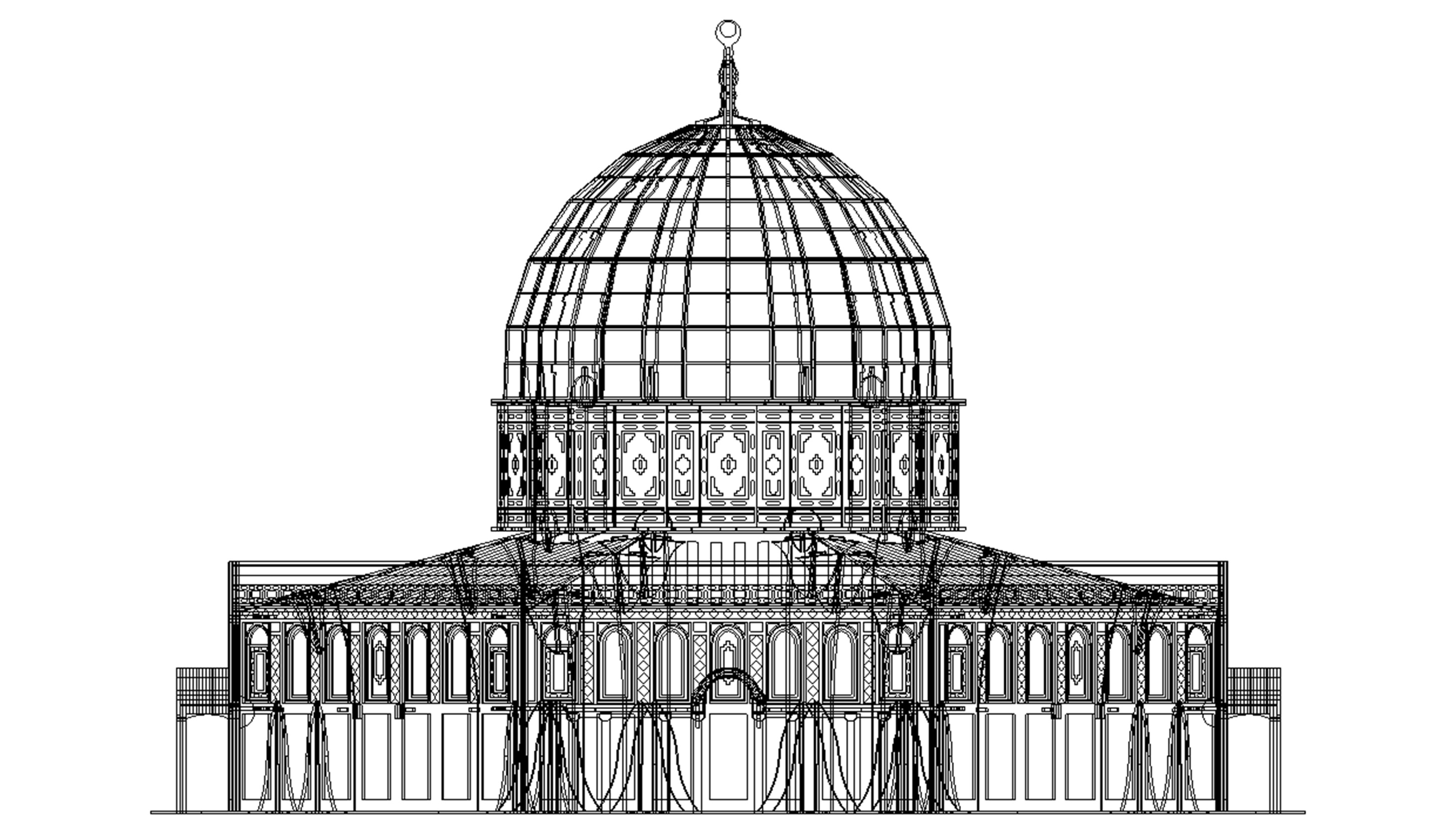 3D model Dome of the Rock Mosque -Laser cut Model - TurboSquid 1728567
