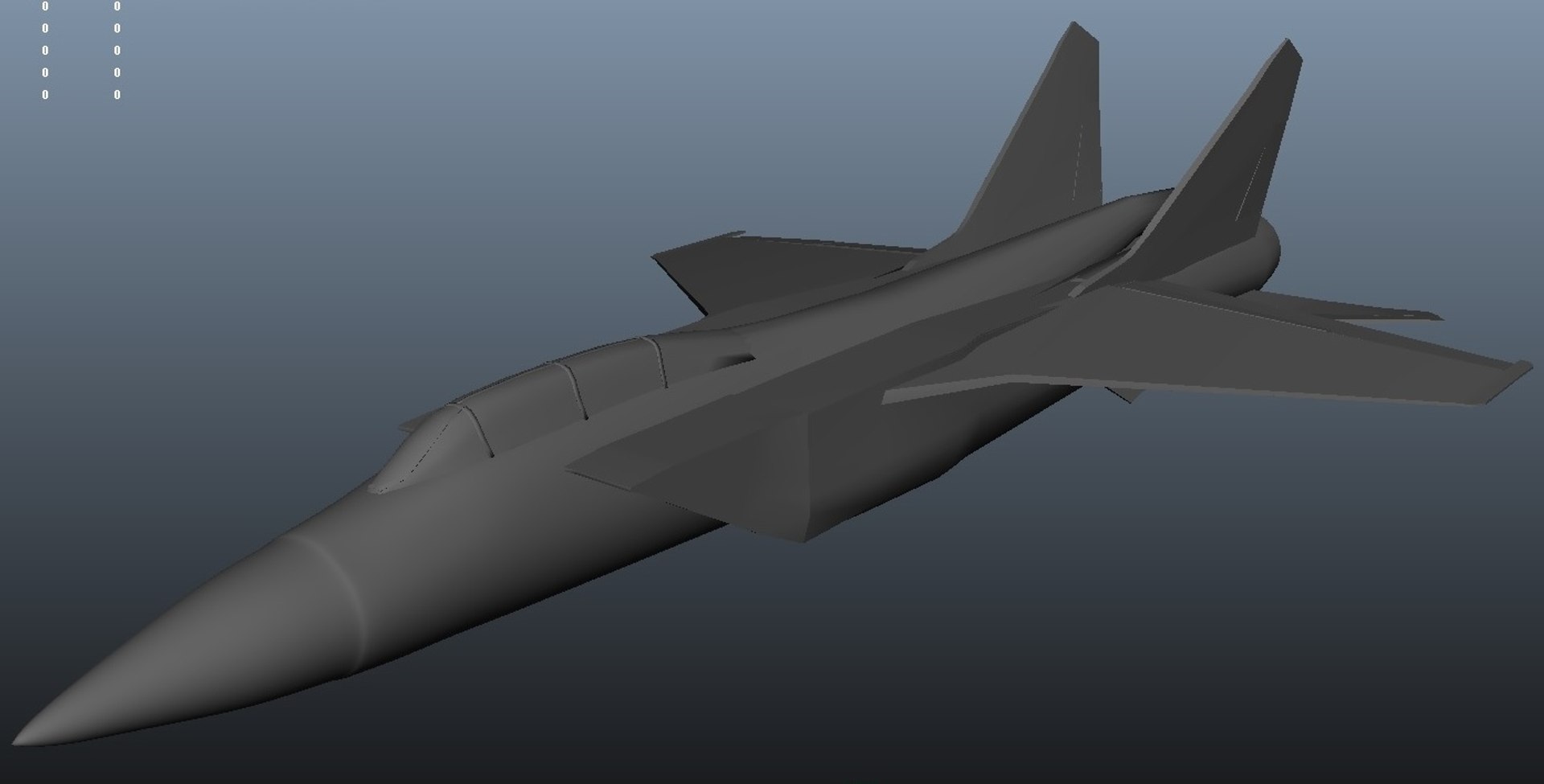 3d mig 31 fighter