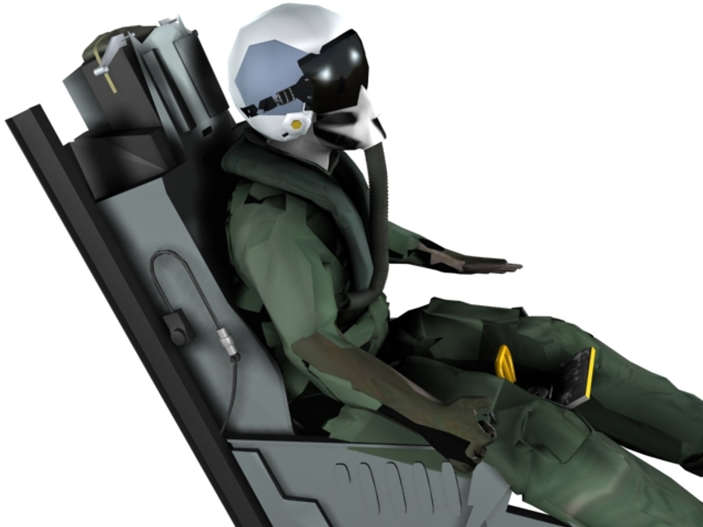 Pilot Seat 3d Model