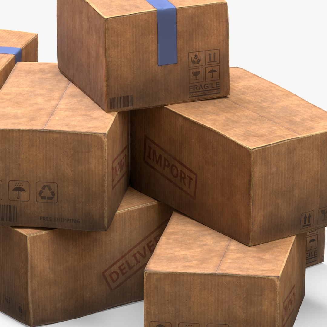 Cardboard Box 3D model - TurboSquid 2162043