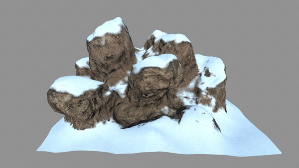 Rock snow 3D model - TurboSquid 1293512