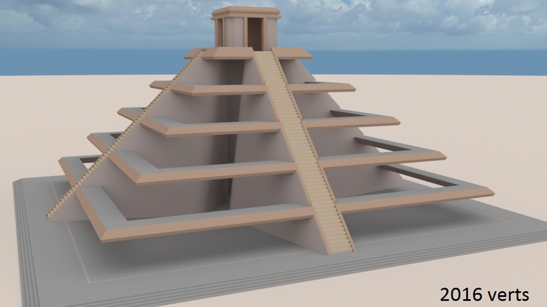15 Different Step Pyramids 3d Model