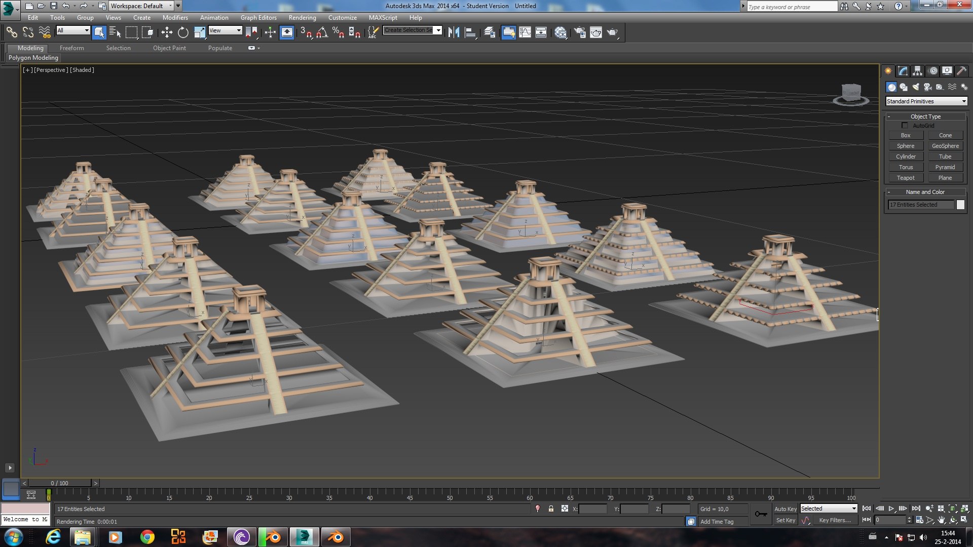 15 Different Step Pyramids 3d Model
