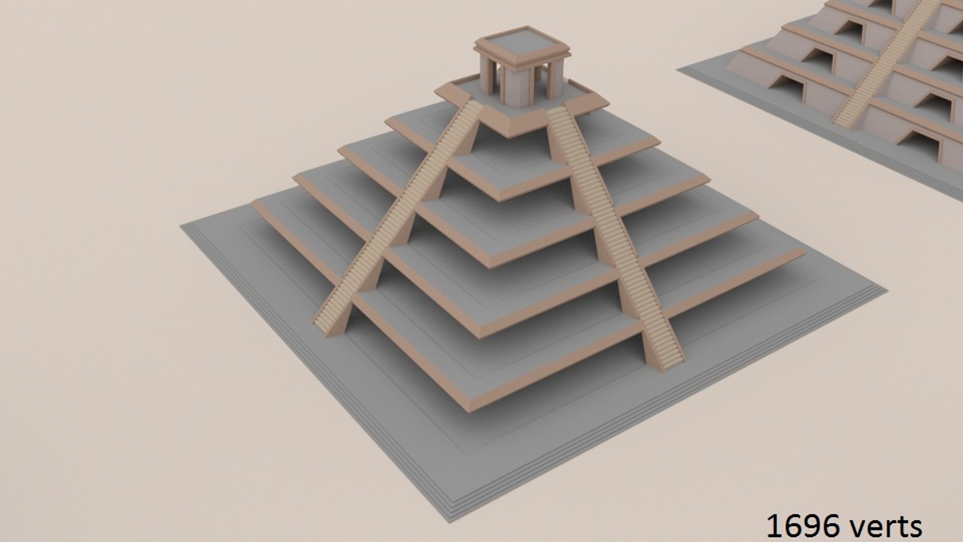 15 Different Step Pyramids 3d Model