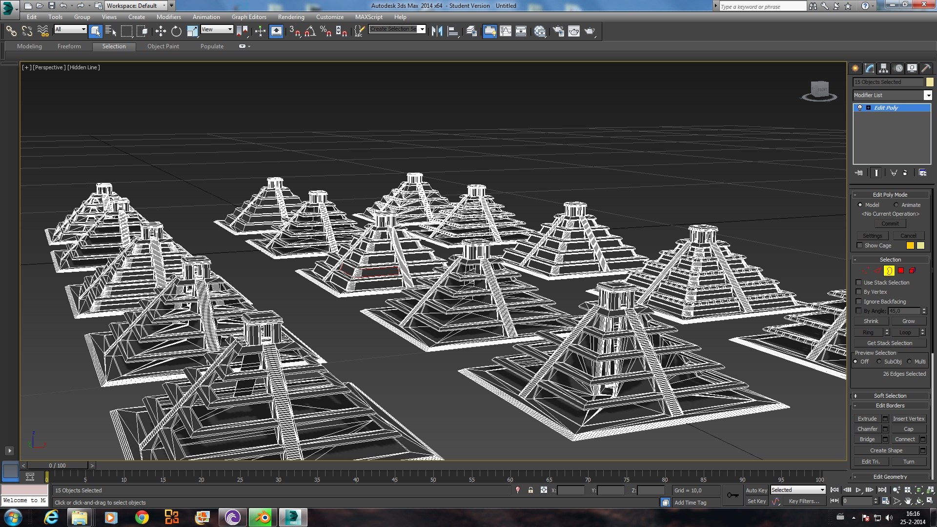 15 Different Step Pyramids 3d Model