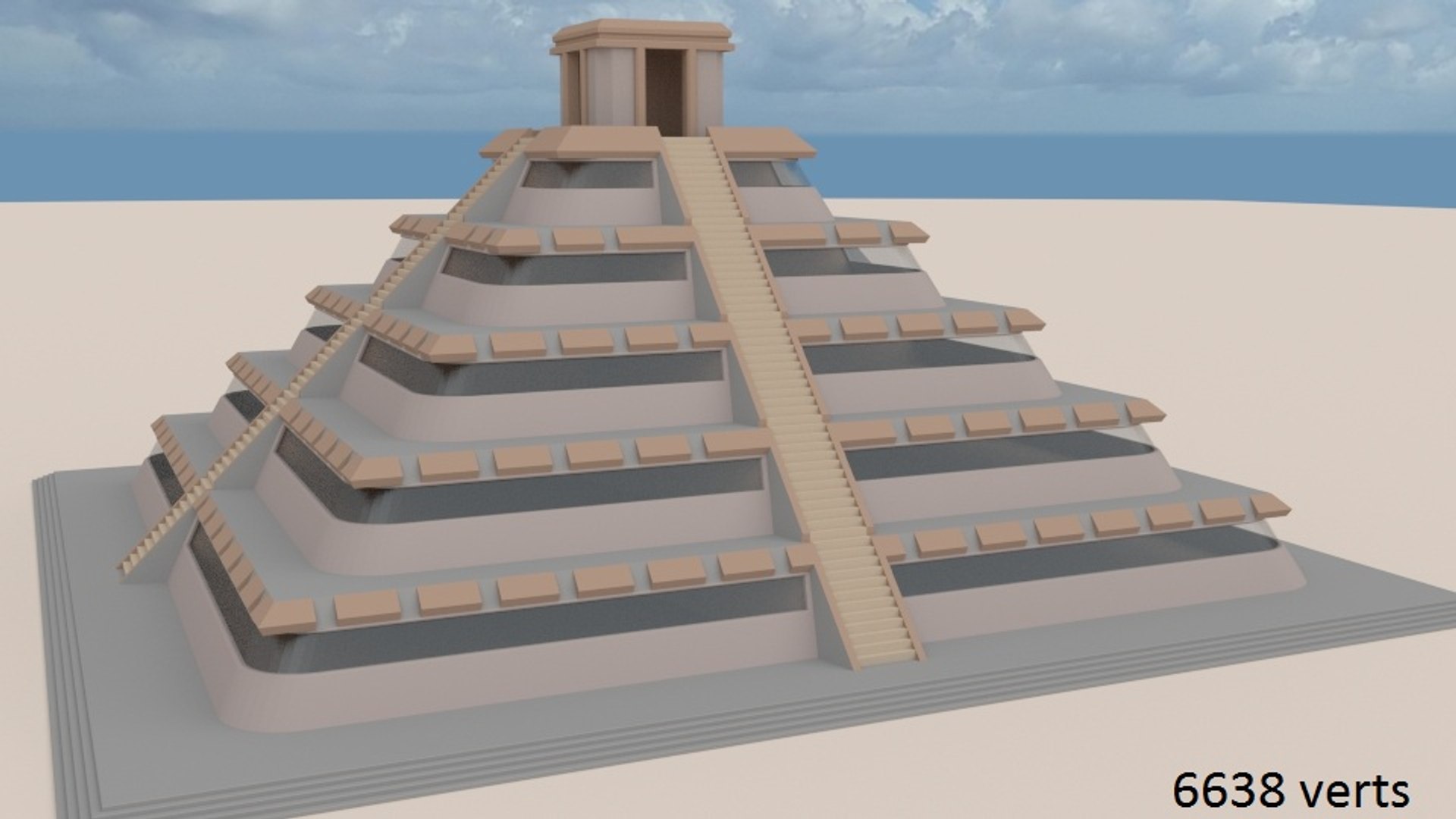 15 Different Step Pyramids 3d Model