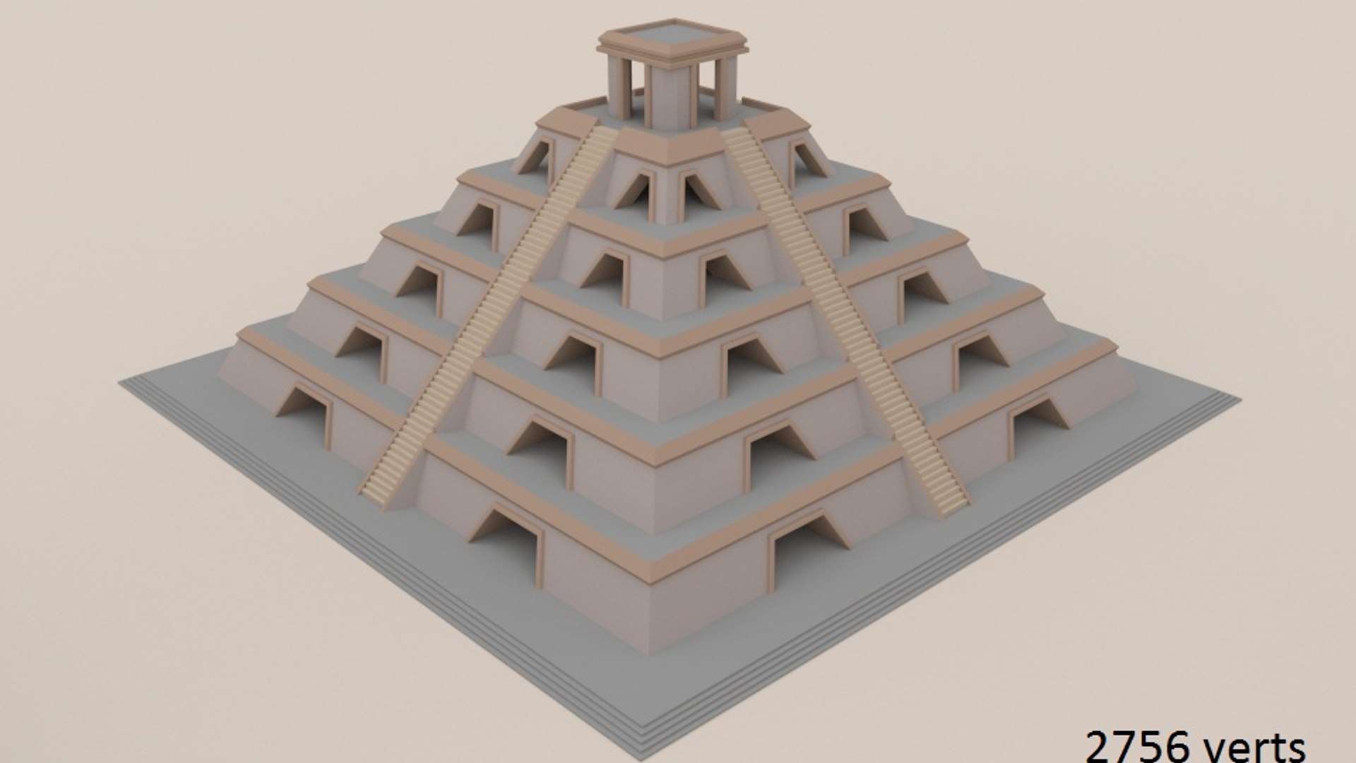 15 Different Step Pyramids 3d Model