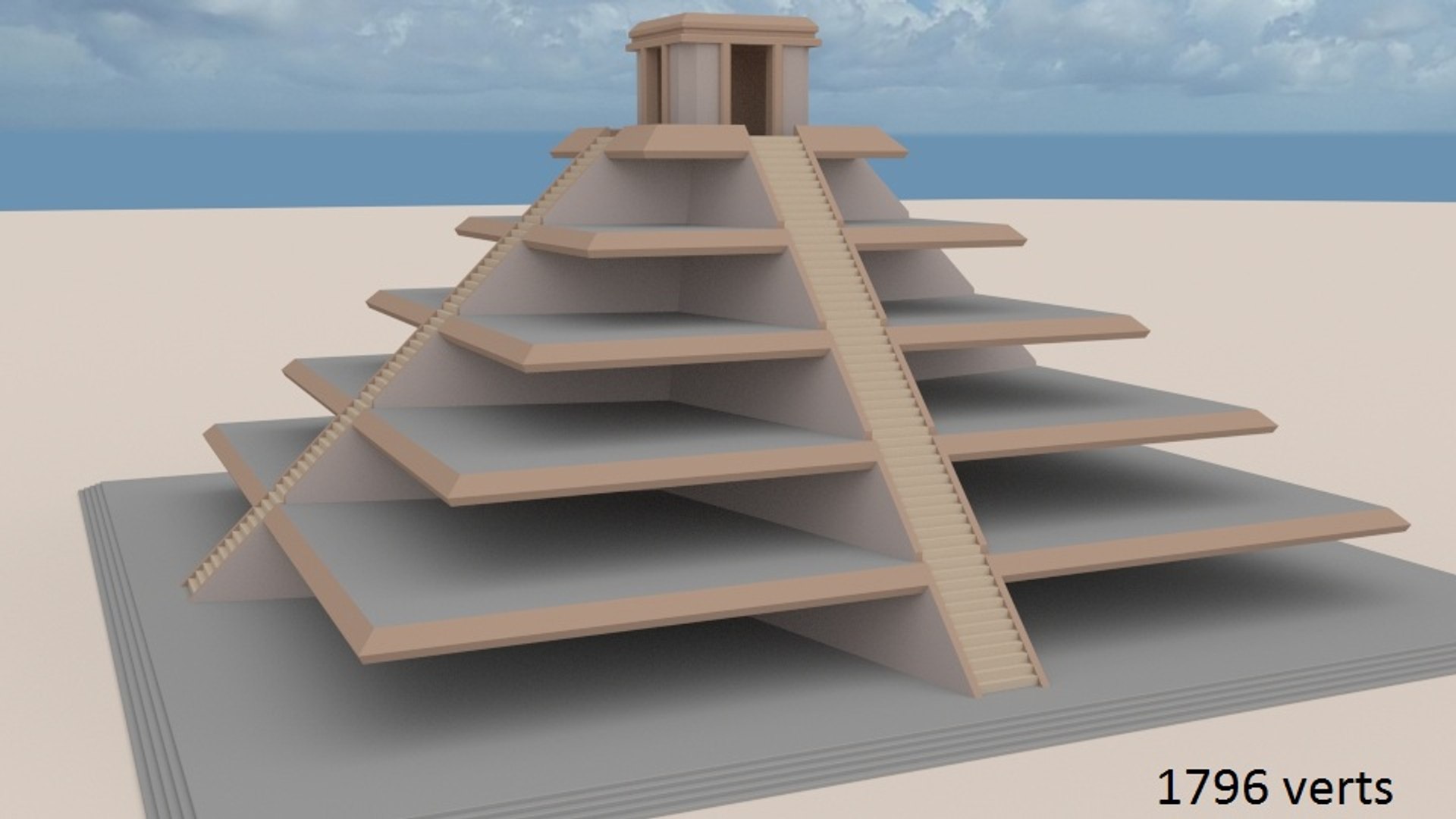 15 Different Step Pyramids 3d Model