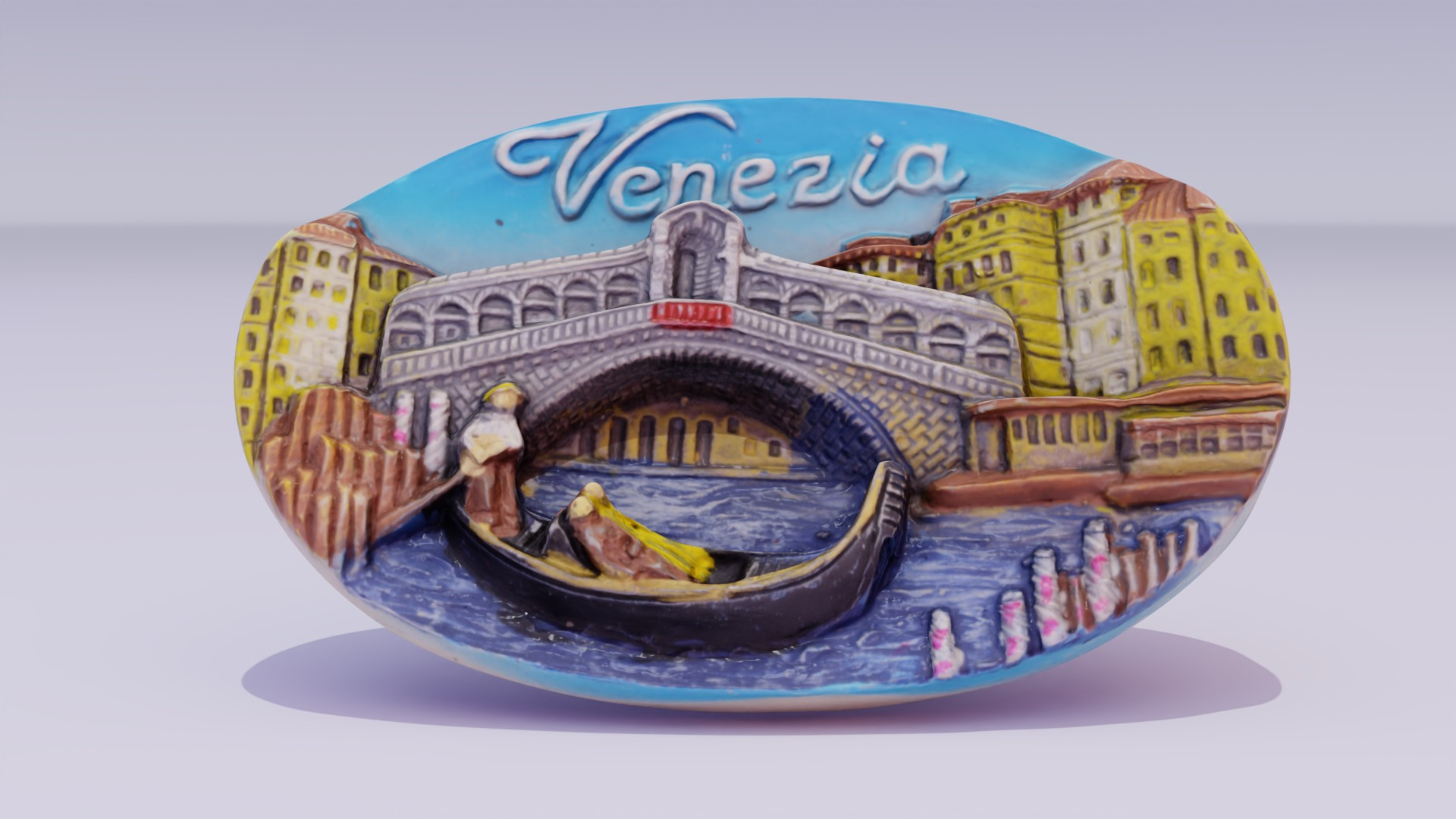 Venezia 01 Venice Italy magnet souvenir fridge low poly 3D model ...