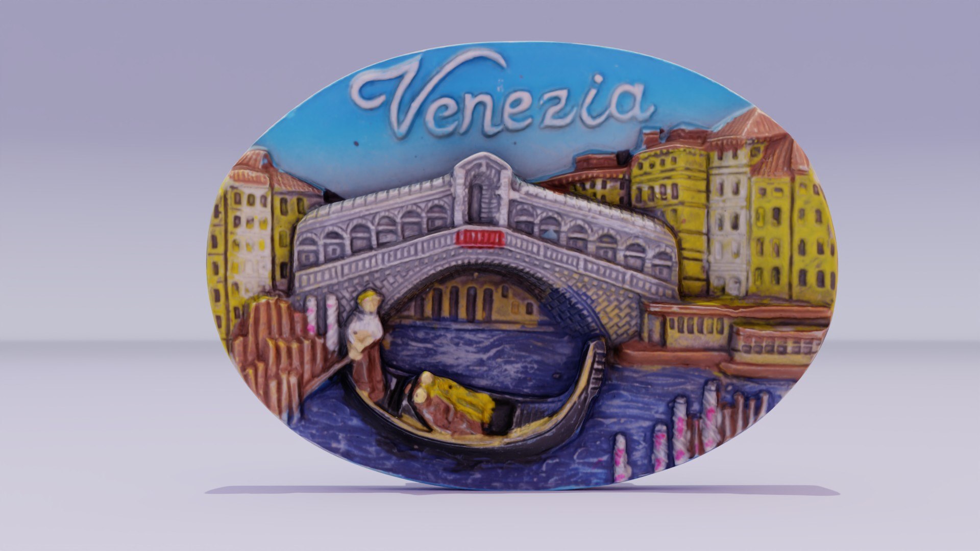 Venezia 01 Venice Italy Magnet Souvenir Fridge Low Poly 3D Model ...