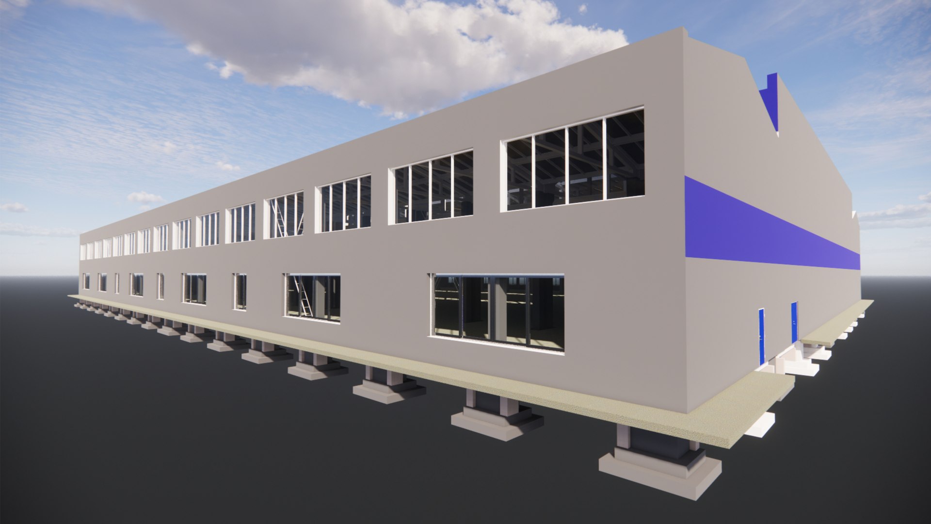 Warehouse Building Model - TurboSquid 1923908