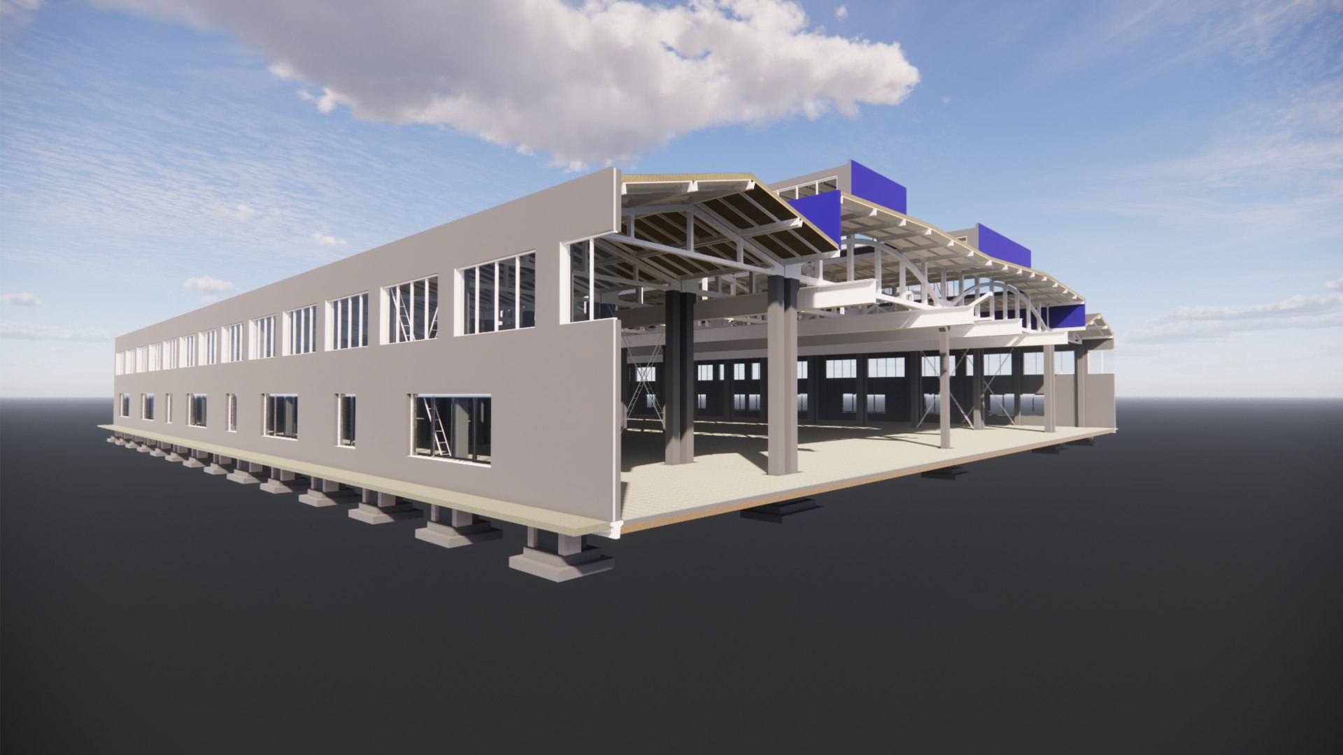 Warehouse Building Model - TurboSquid 1923908