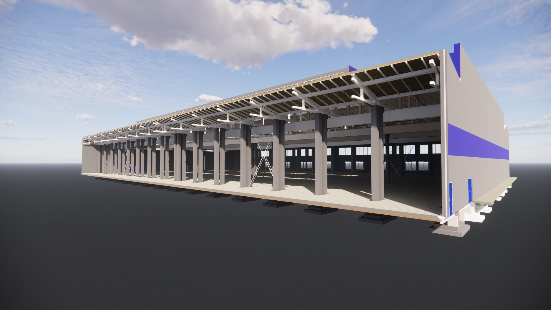 Warehouse Building Model - TurboSquid 1923908