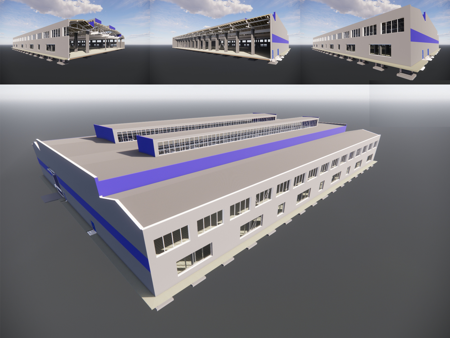 Warehouse building model - TurboSquid 1923908