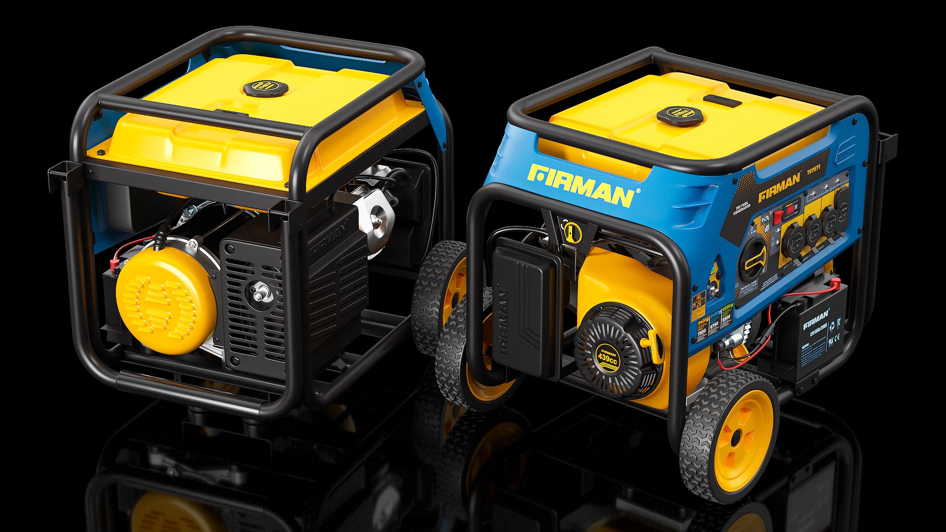 FIRMAN T07571 Tri Fuel Generator Model - TurboSquid 1739607