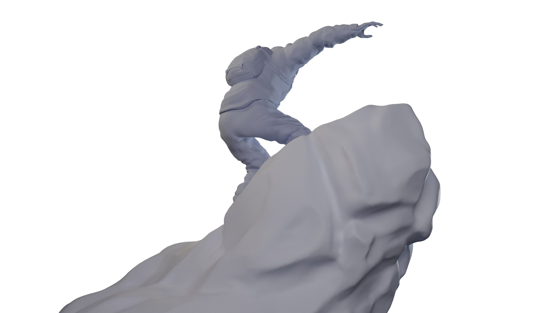 3D Snowboarder PrintReady - TurboSquid 2245438