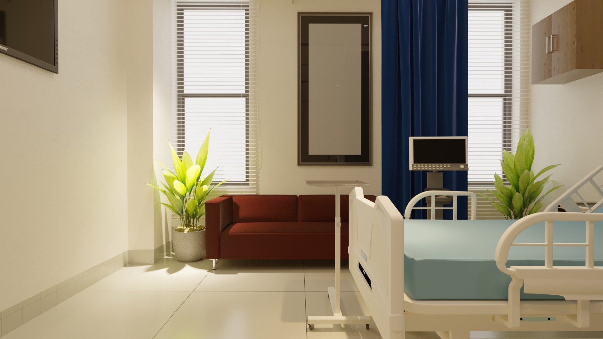 Hospital INPATIENT Room 3D Model - TurboSquid 2021952