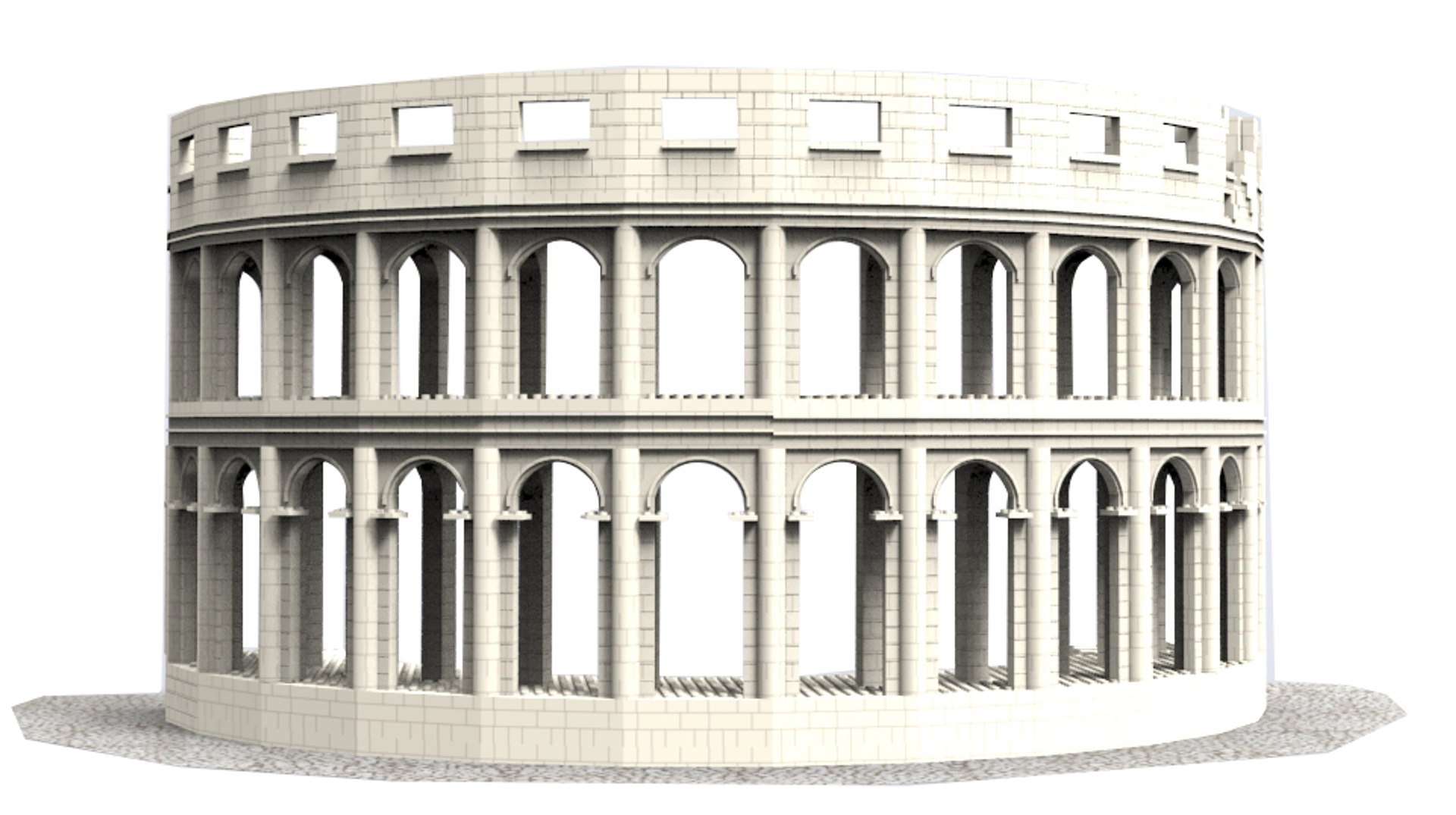 Building Colosseum 3d Max