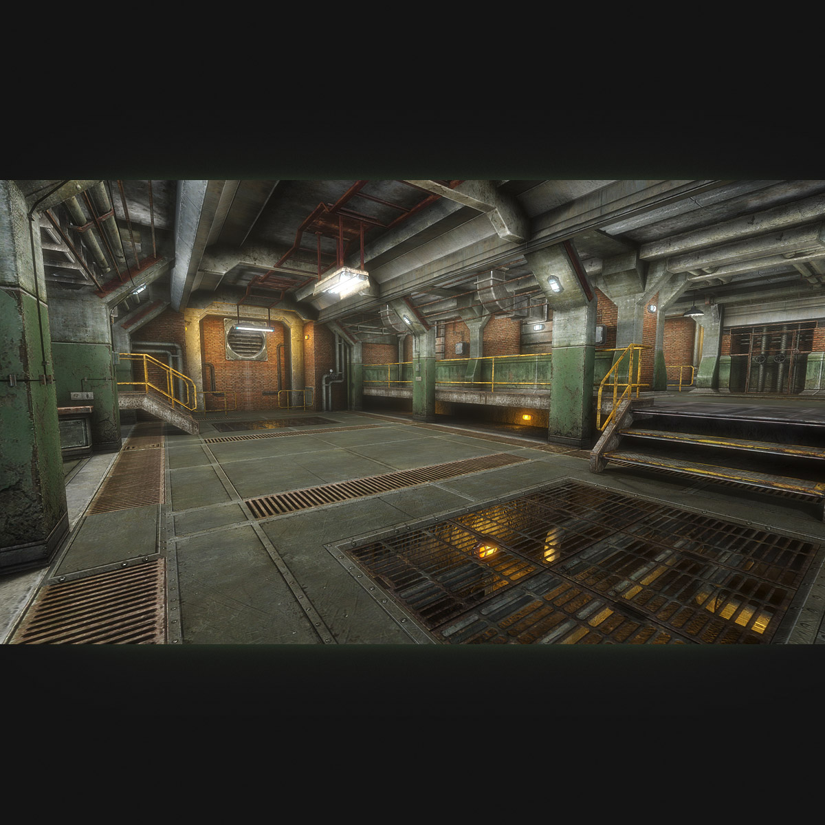 sci-fi interior mechanic 3d max