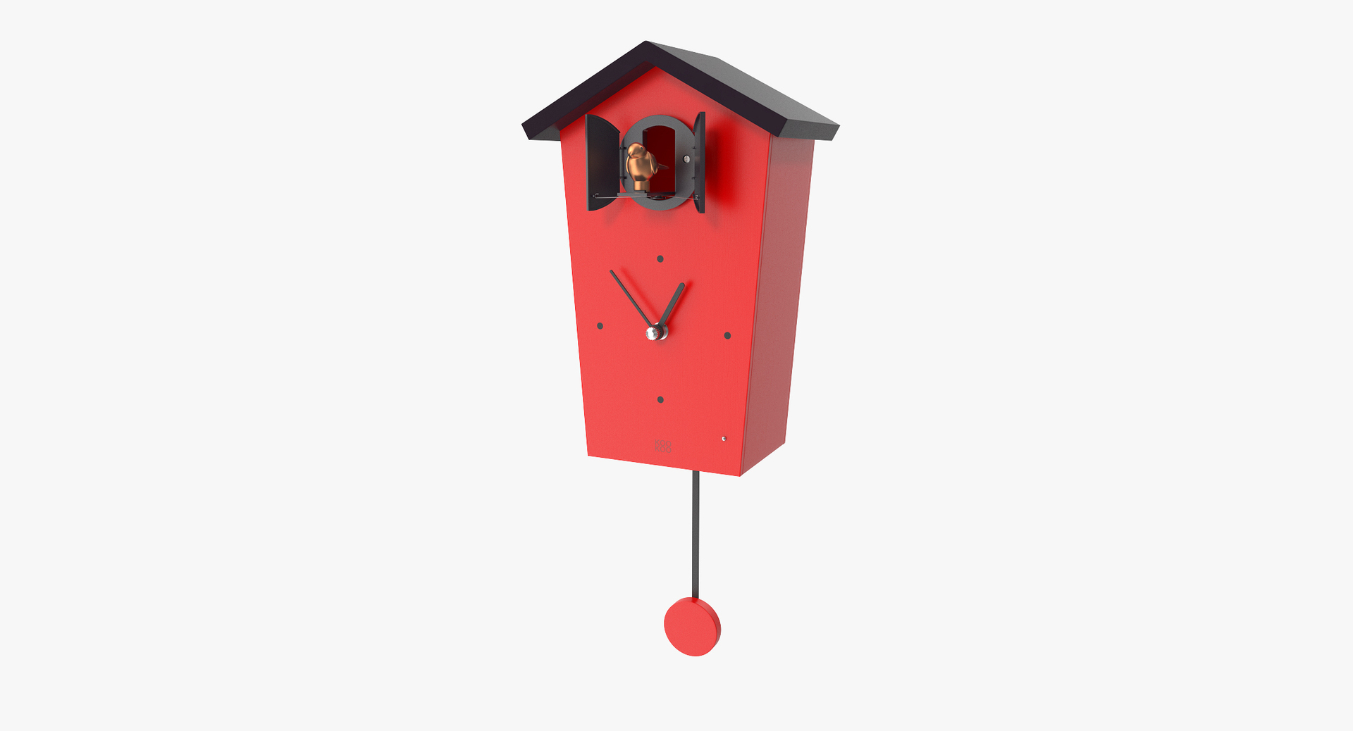 3D Cuckoo Clock Red - TurboSquid 1277916