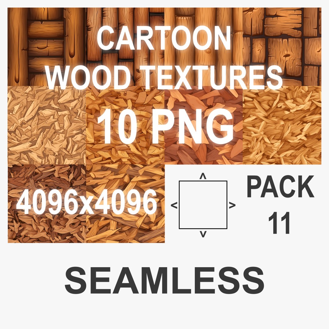 3D Mega Pack 1 - Cartoon Wood Textures - Seamless - 4k - TurboSquid 2141920