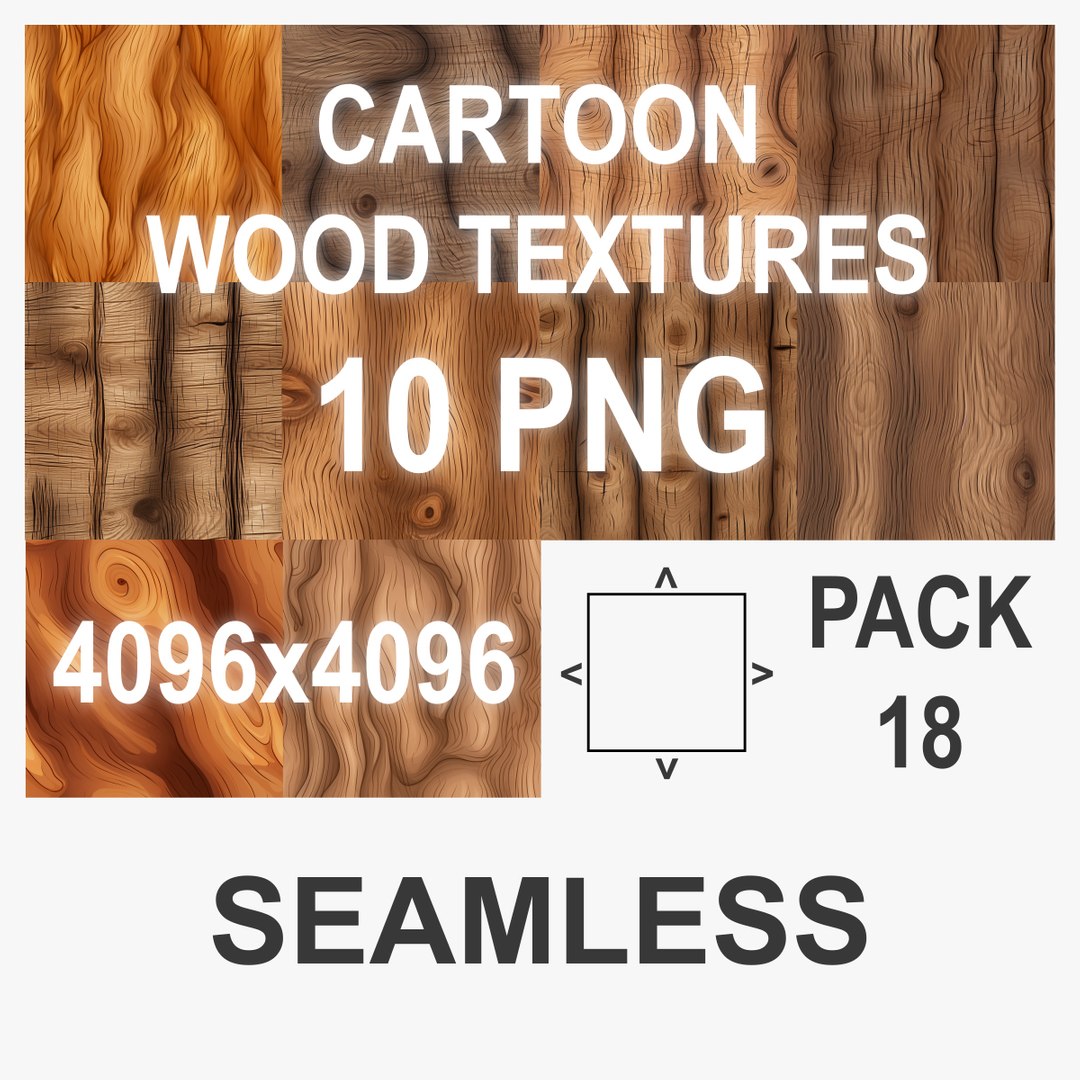 3D Mega Pack 1 - Cartoon Wood Textures - Seamless - 4k - TurboSquid 2141920