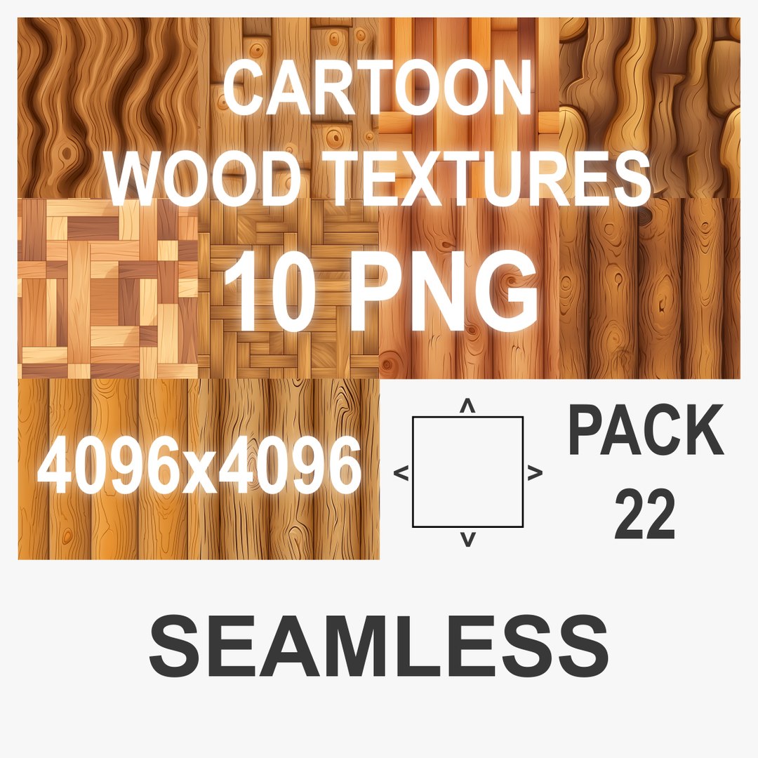 3D Mega Pack 1 - Cartoon Wood Textures - Seamless - 4k - TurboSquid 2141920