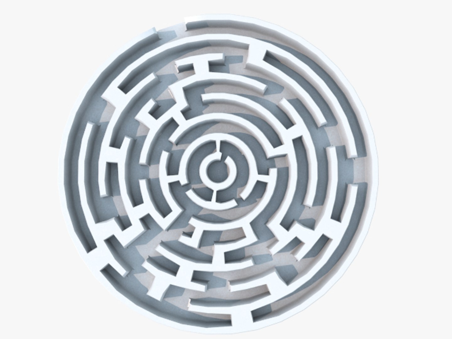 3d Model Circle Labyrinth