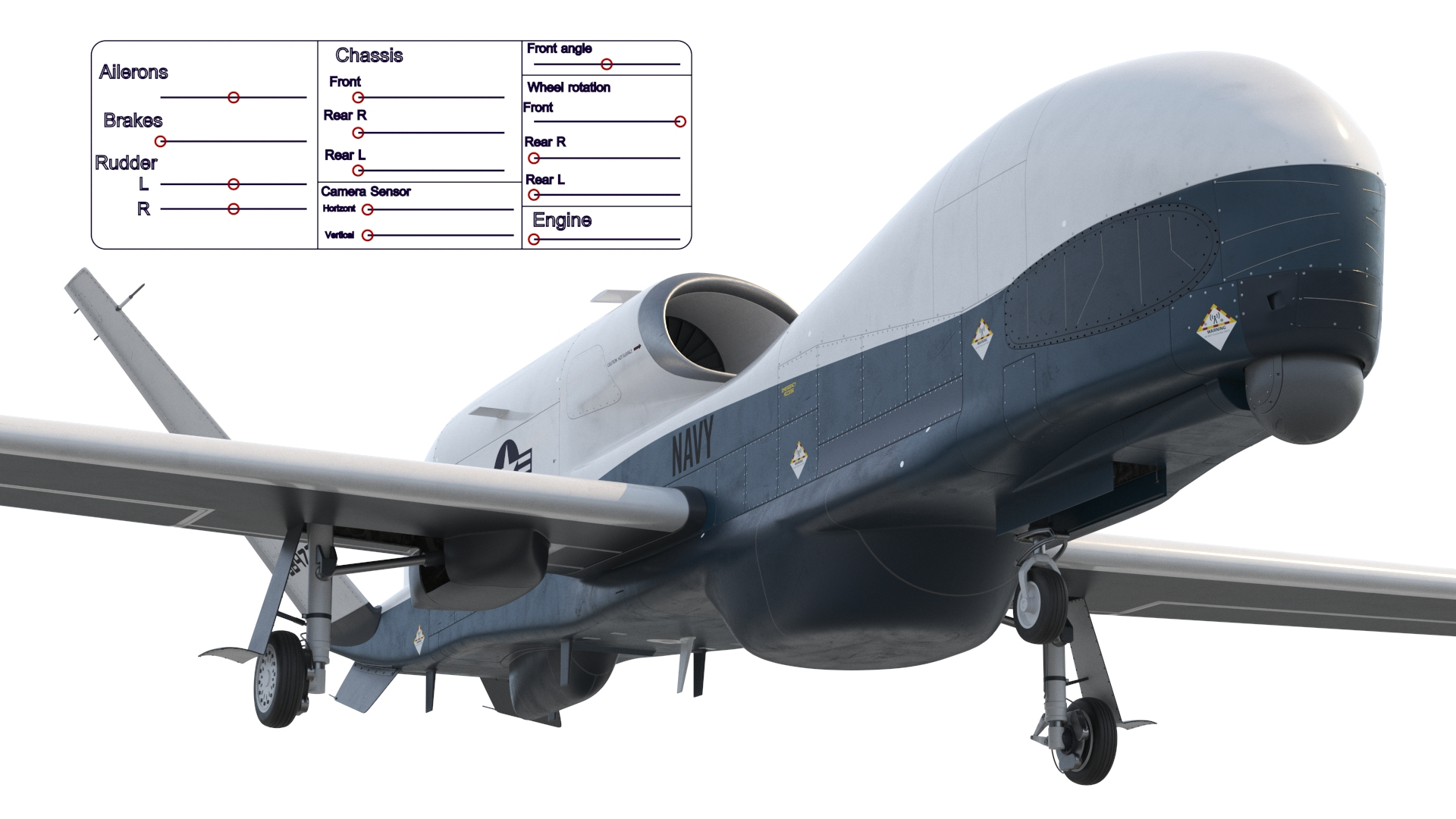 Northrop Grumman MQ-4C Triton Rigged 3D Model - TurboSquid 2311837