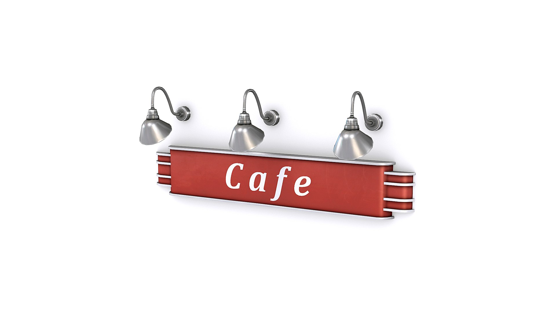3D Cafe Signs Model - TurboSquid 1244787