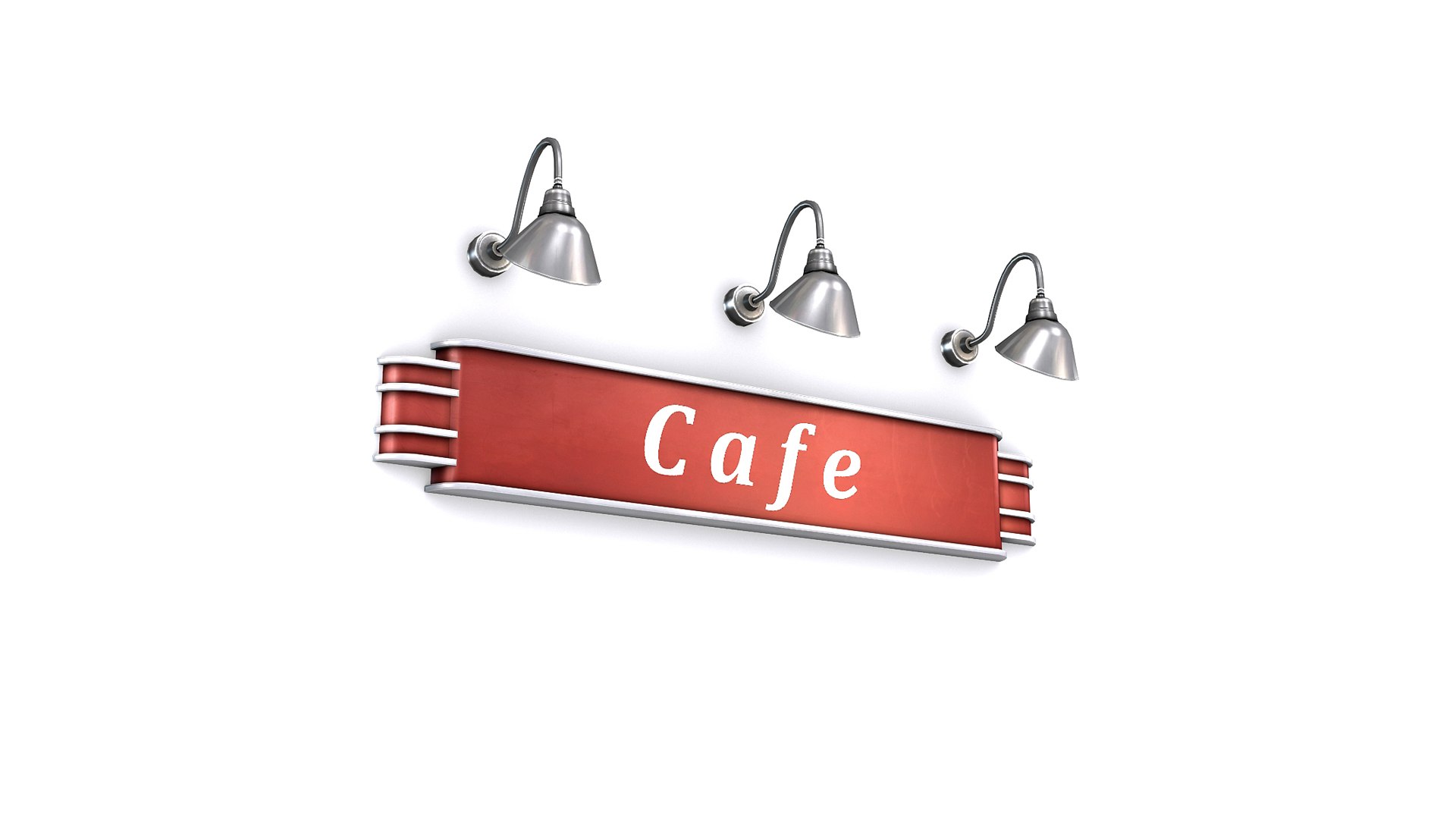 3D Cafe Signs Model - TurboSquid 1244787