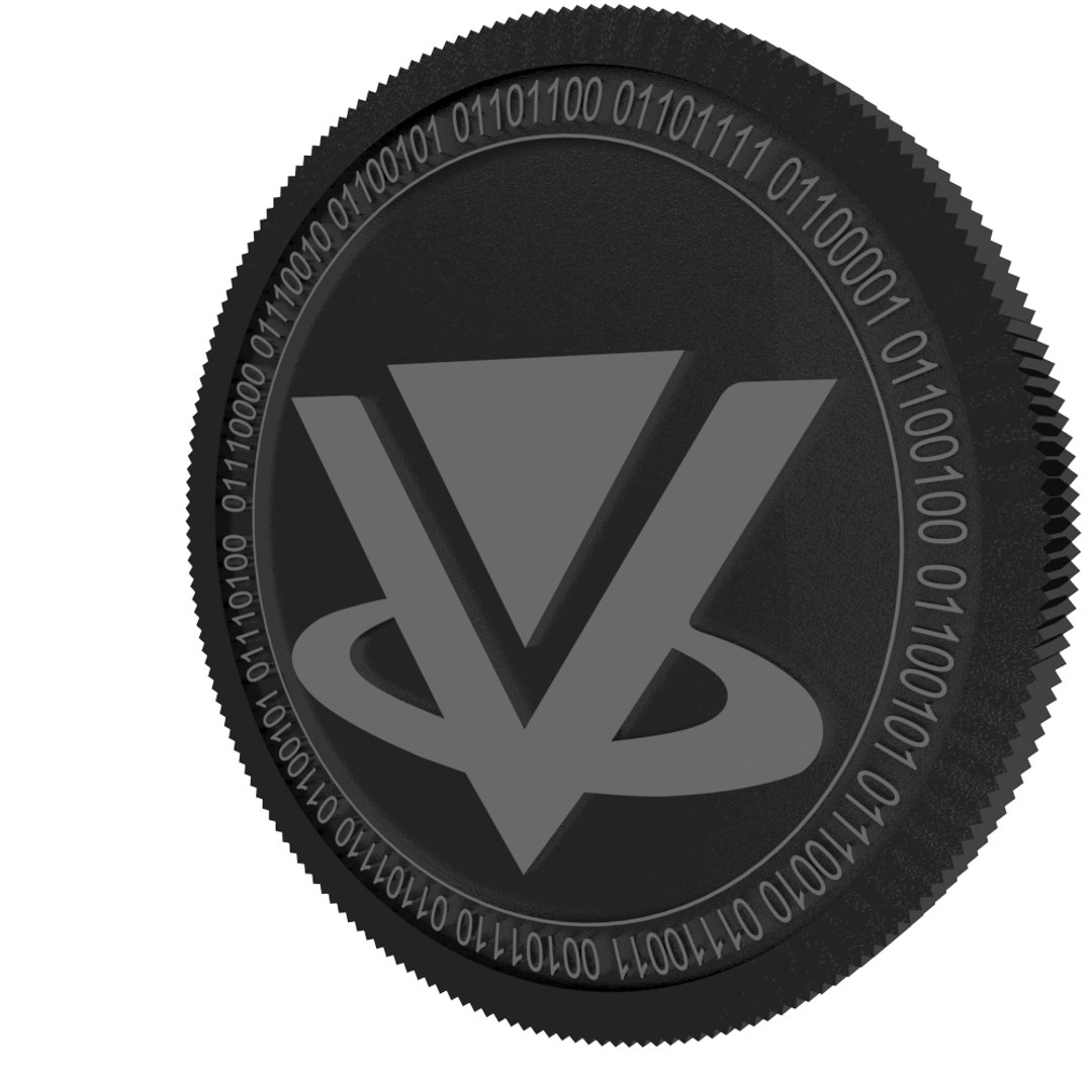 3D Vibe Black Coin - TurboSquid 1581596