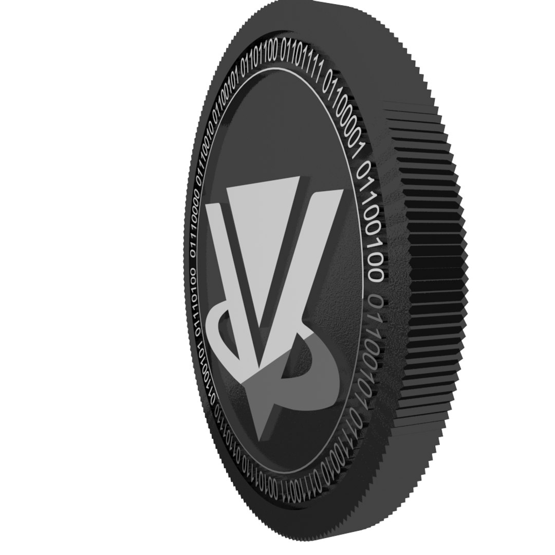 3D Vibe Black Coin - TurboSquid 1581596
