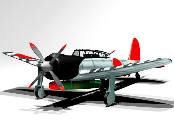3ds max ww2 bomber nakajima b6n