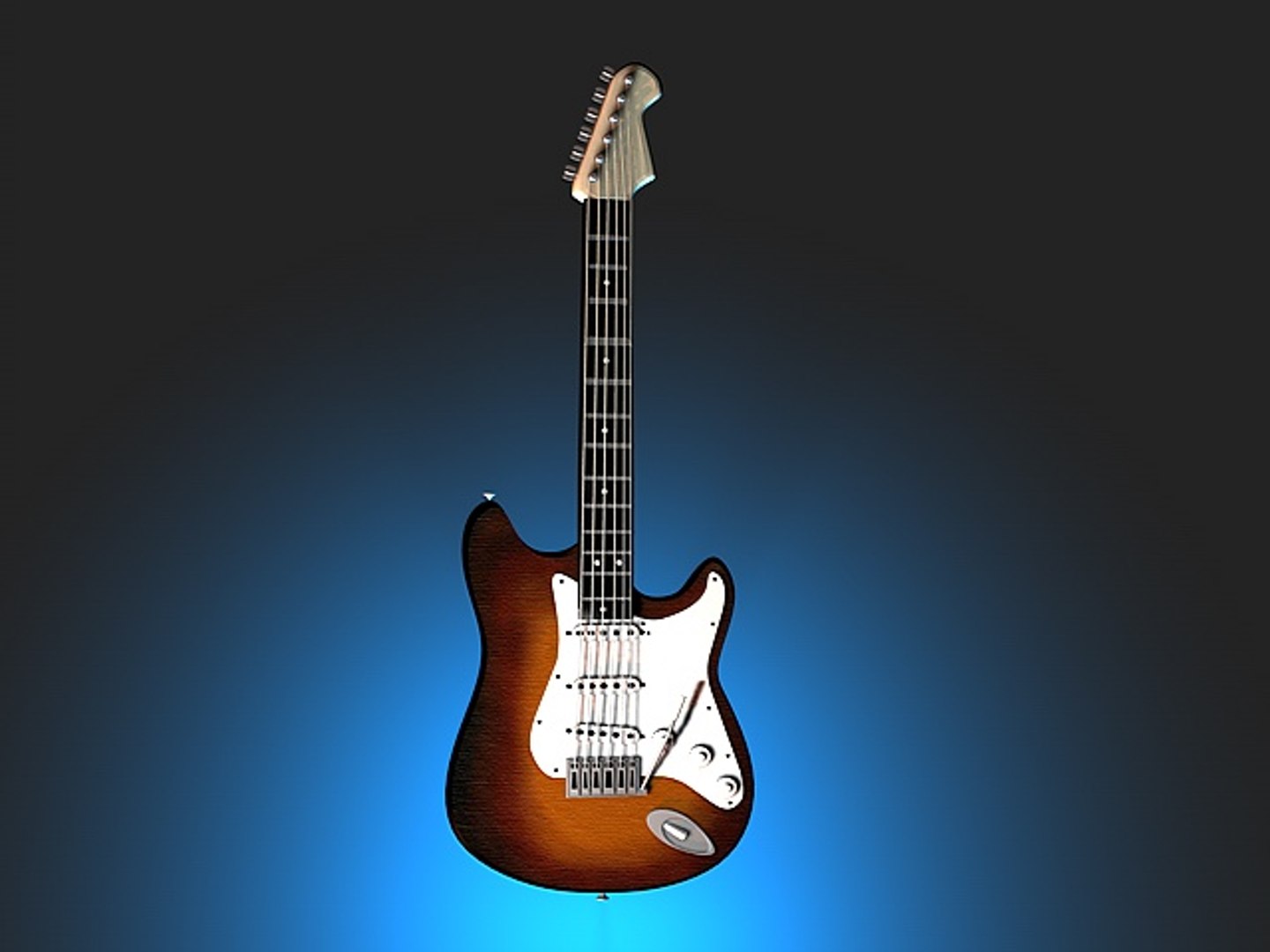 Maya Stratocaster Guitar Modelled