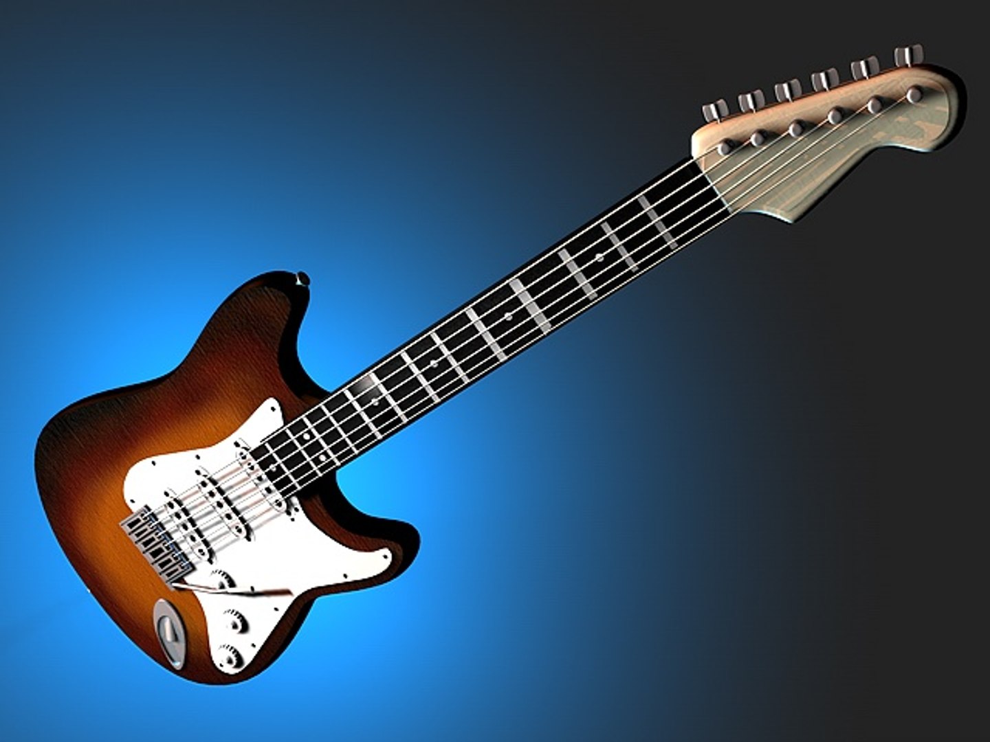 Maya Stratocaster Guitar Modelled