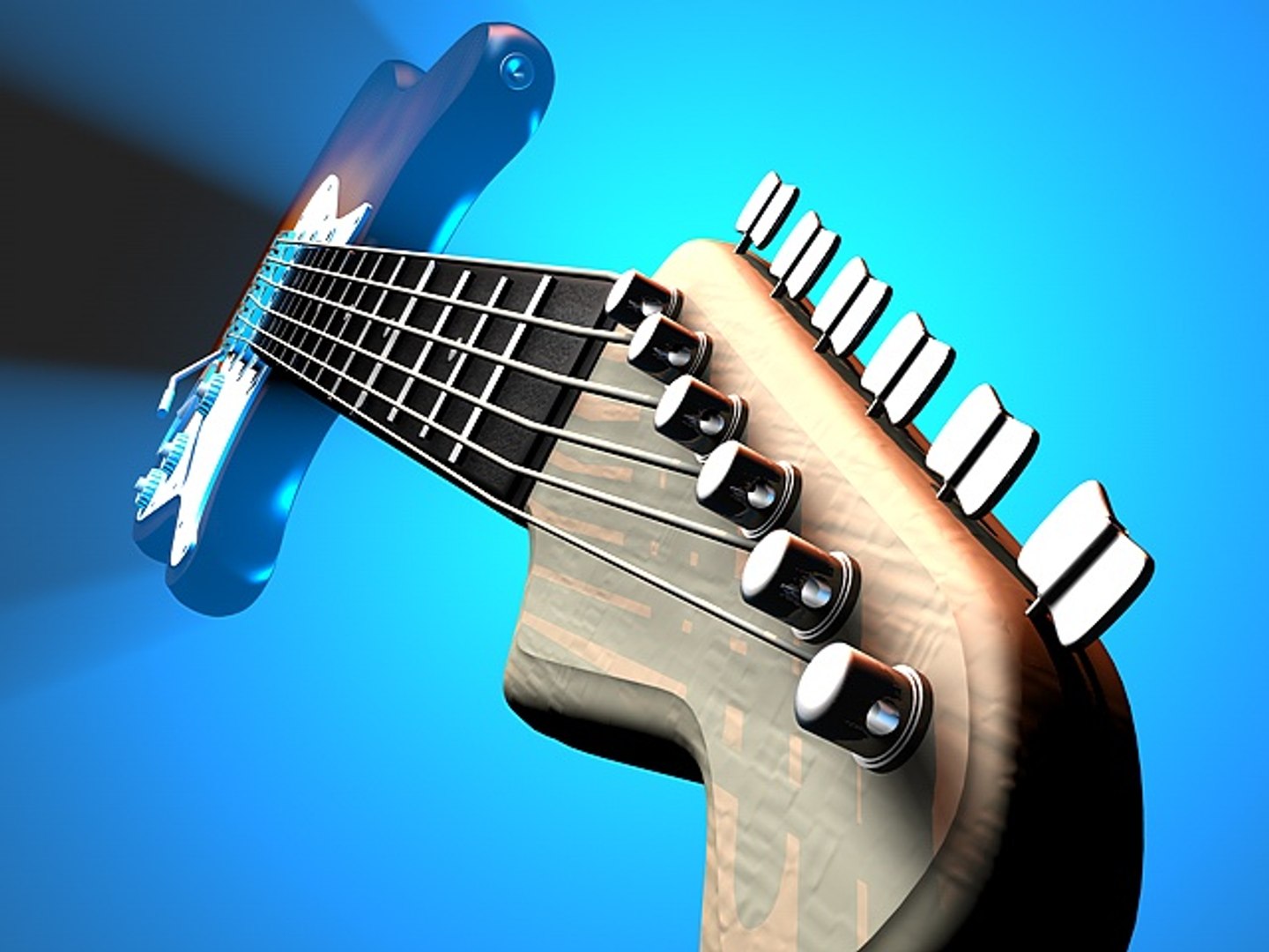 Maya Stratocaster Guitar Modelled