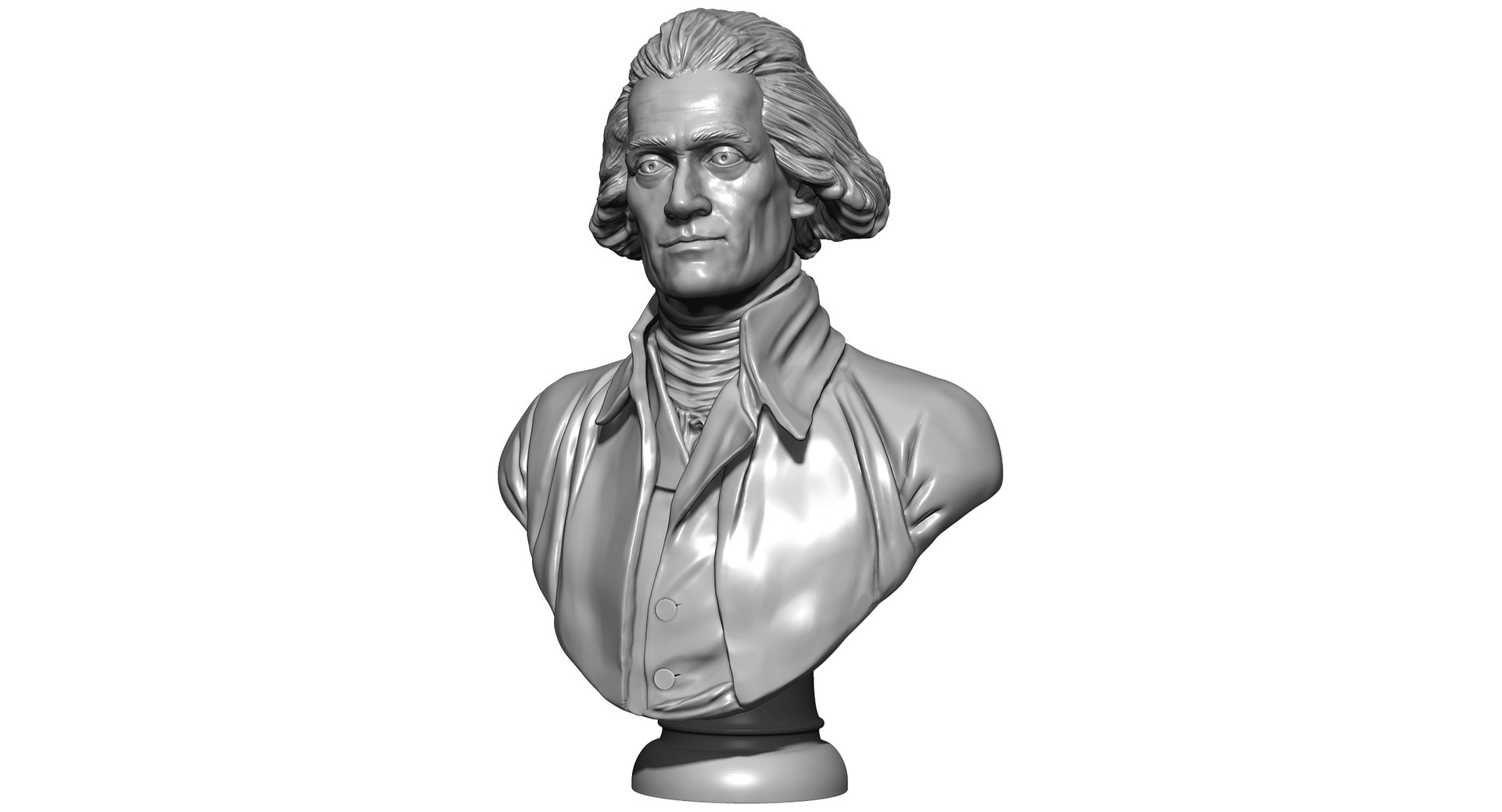 Thomas Jefferson Bust 3D Model - TurboSquid 1353646