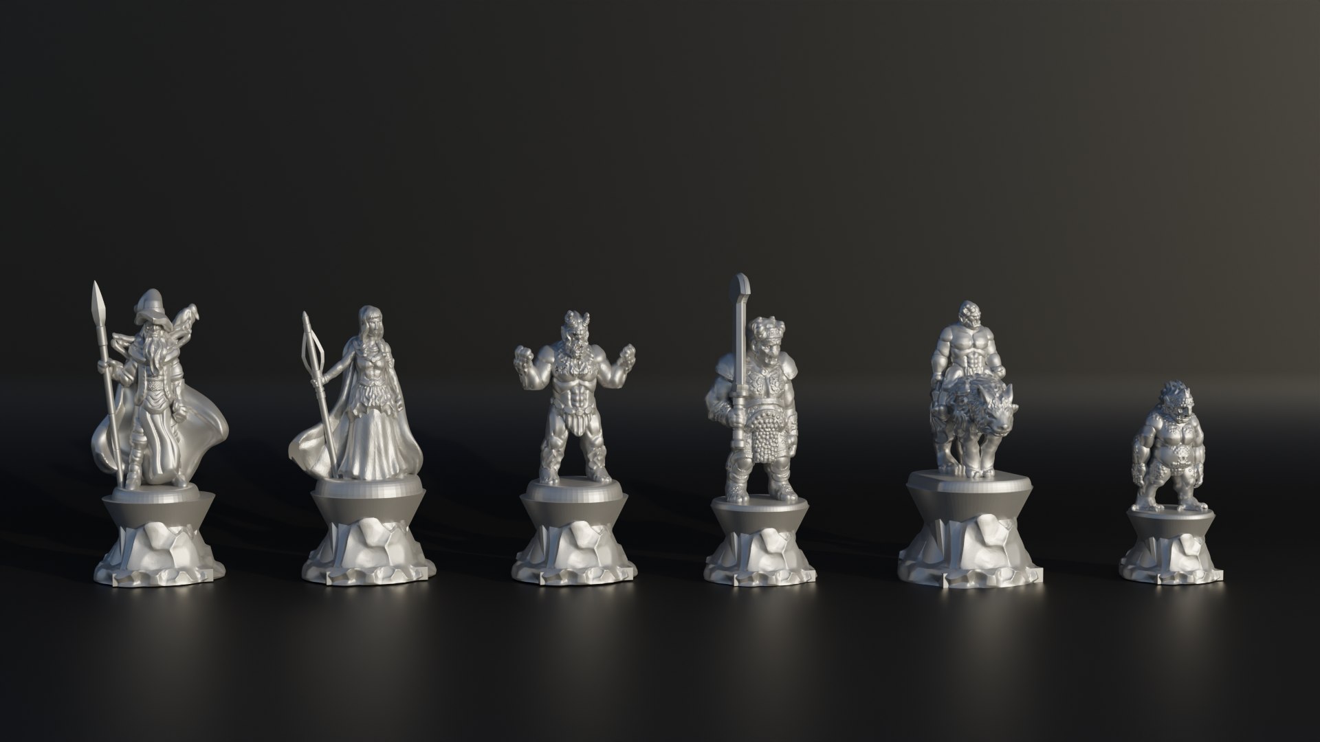 Troll Chess Set- Trolls Character Chess With 6 Different Model 3D Print ...
