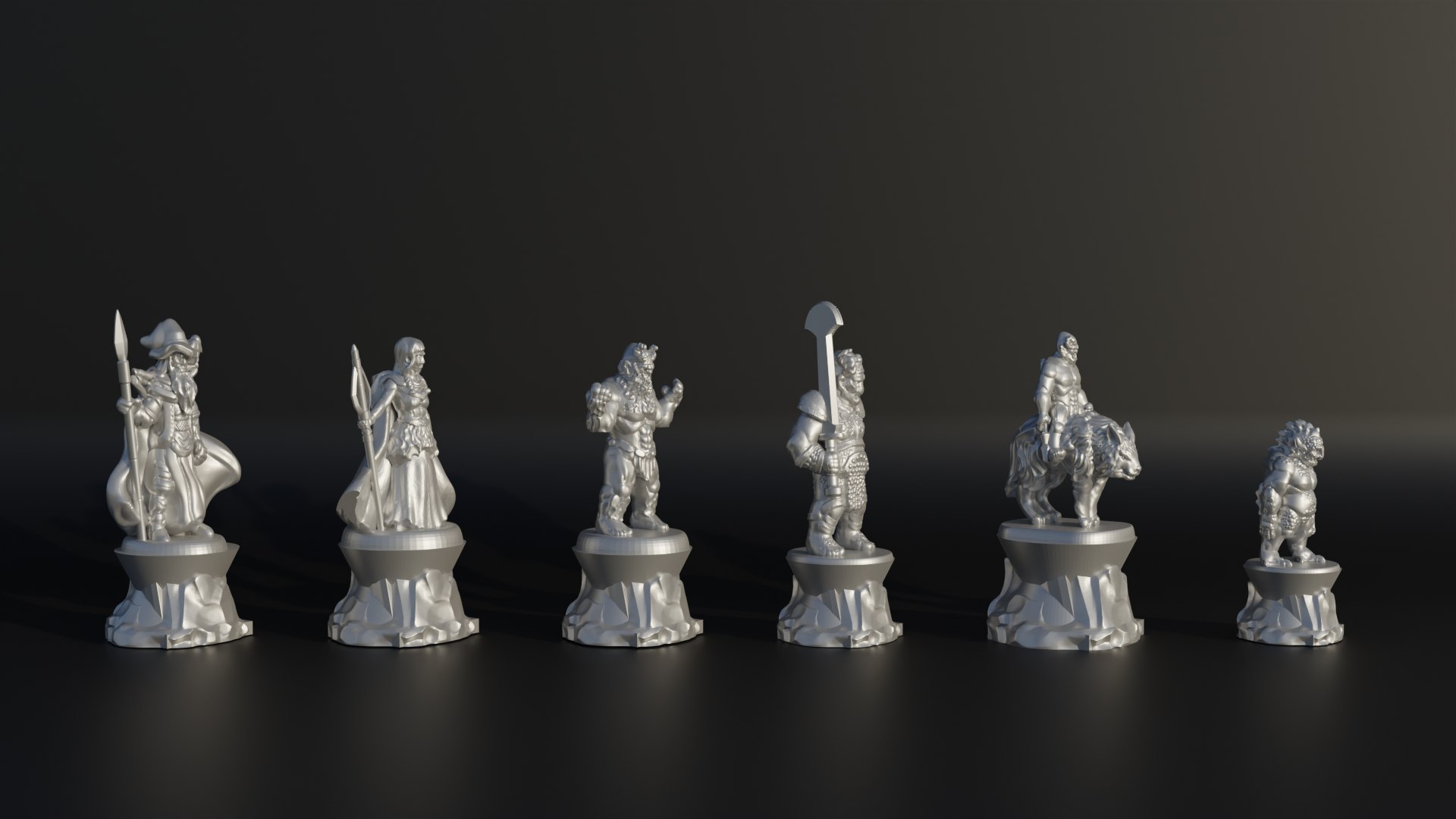 Troll Chess Set- Trolls Character Chess With 6 Different Model 3D Print ...