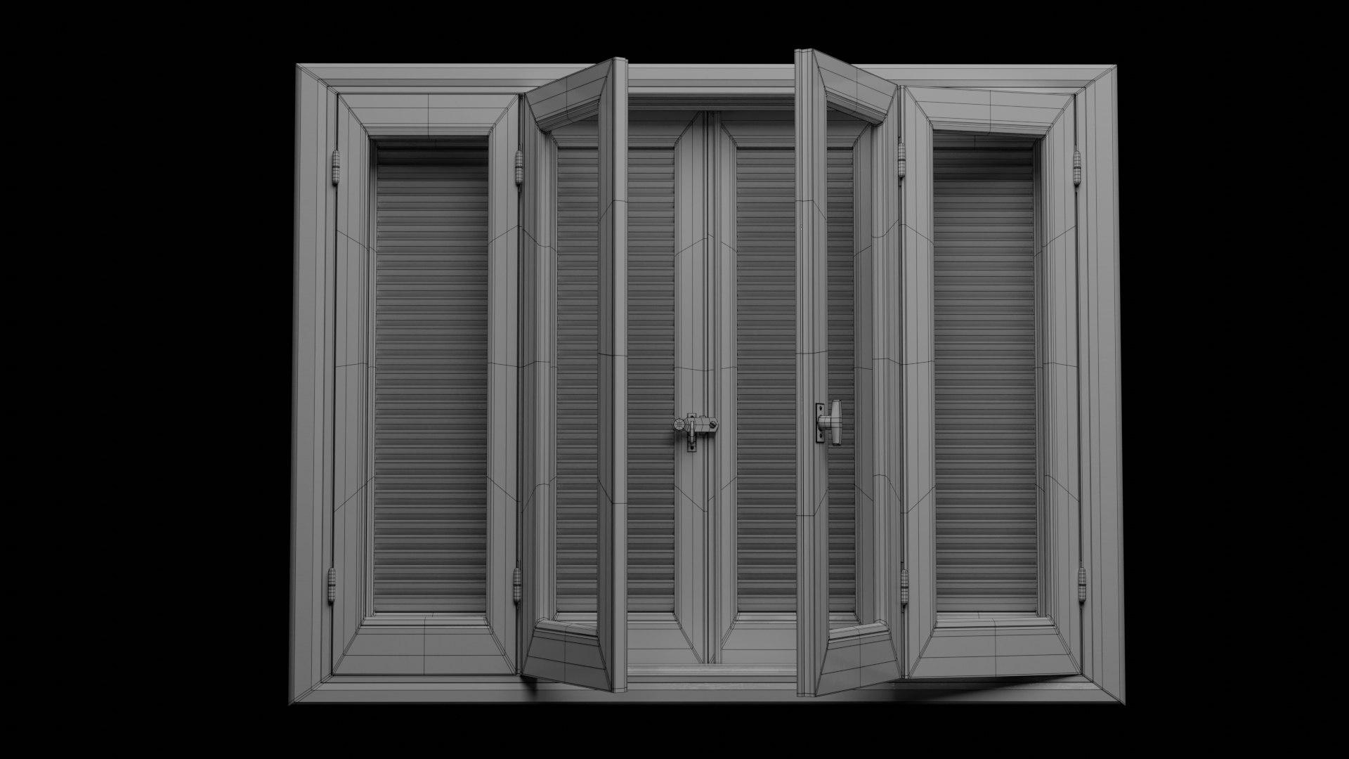 3D Shesh Wood Window Model - TurboSquid 1684387