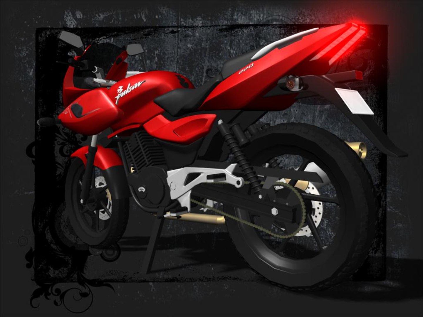 Bajaj Pulsar 220 Bike Obj
