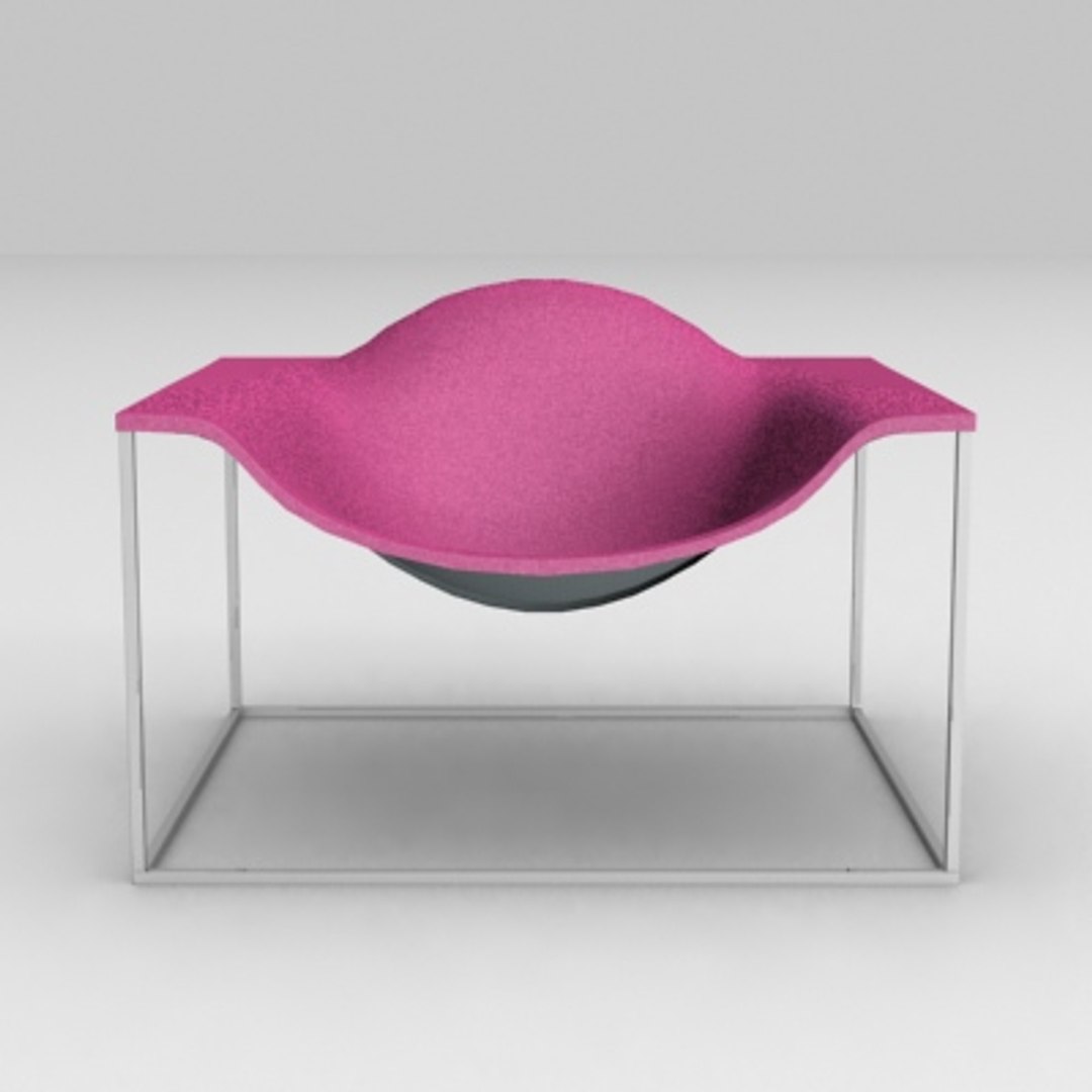 3d model outline chair cappellini