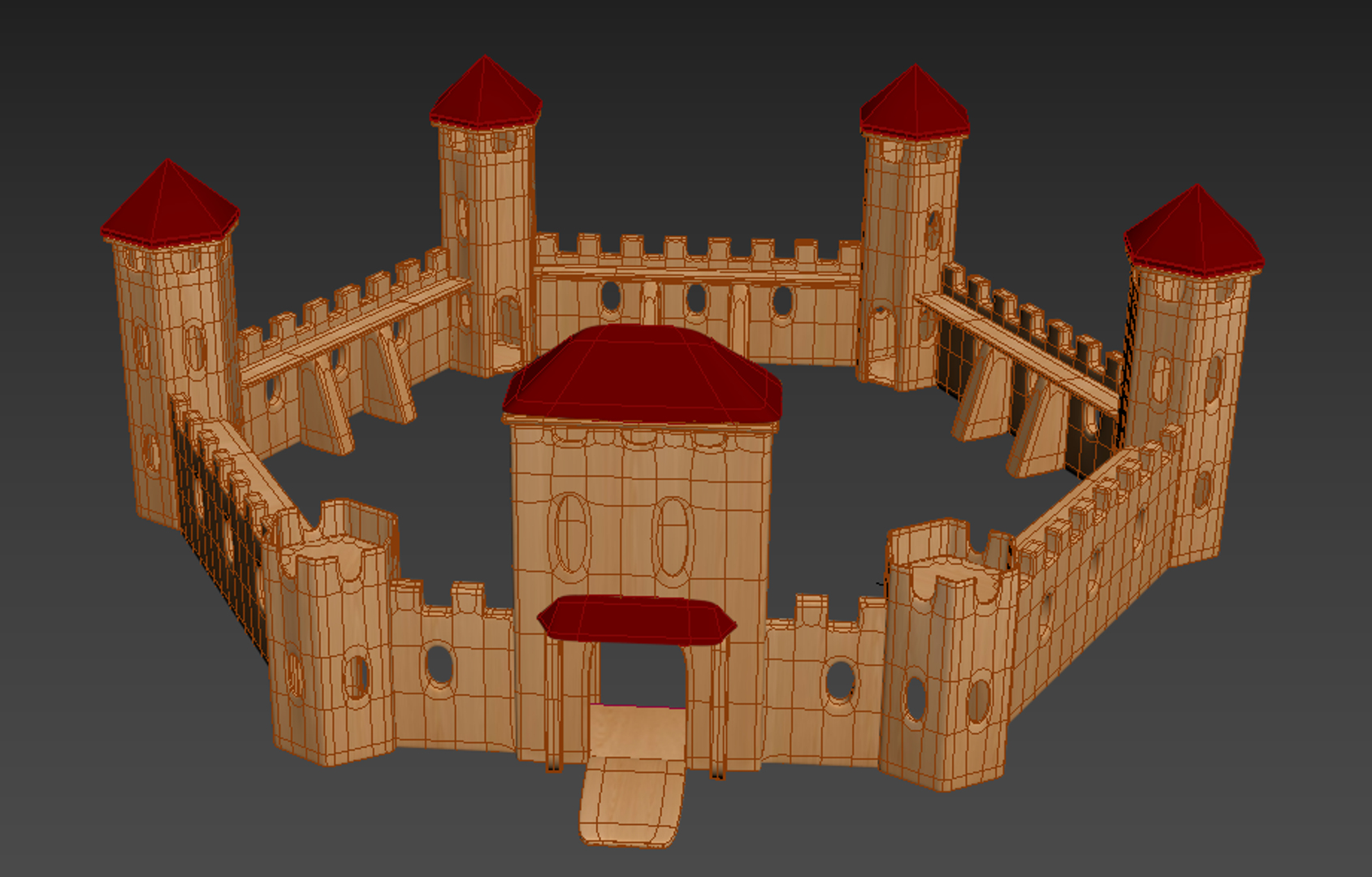 Free 3D castle wall model | 1142773 | TurboSquid