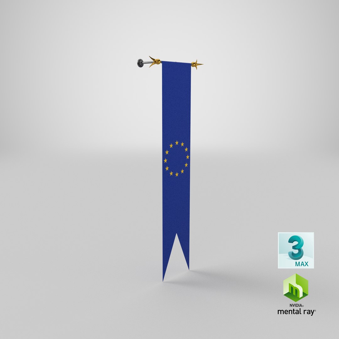 Flag Of Europe V1 3D Model - TurboSquid 1871035