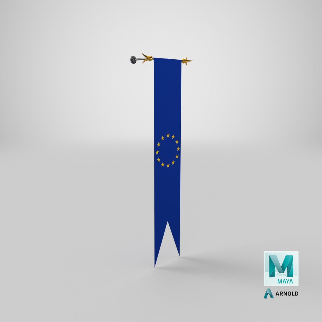 Flag Of Europe V1 3D Model - TurboSquid 1871035