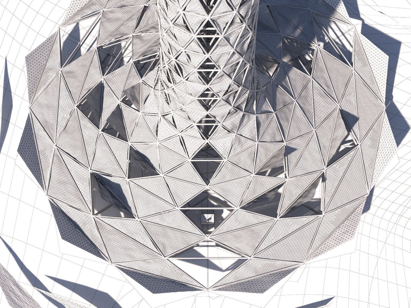 Tall Futuristic Tower 3d Max