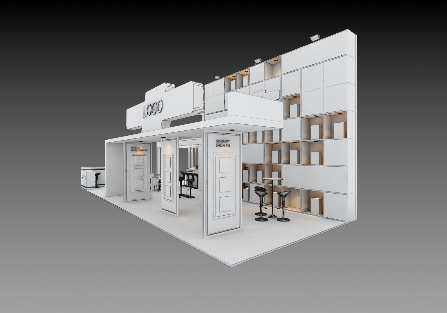 Exhibition Stand Model - TurboSquid 2026459